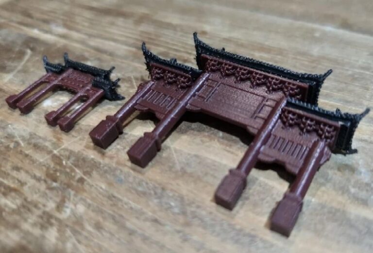 A7-3D Printed Miniature Ancient Gate model - Mugen Woong Studio
